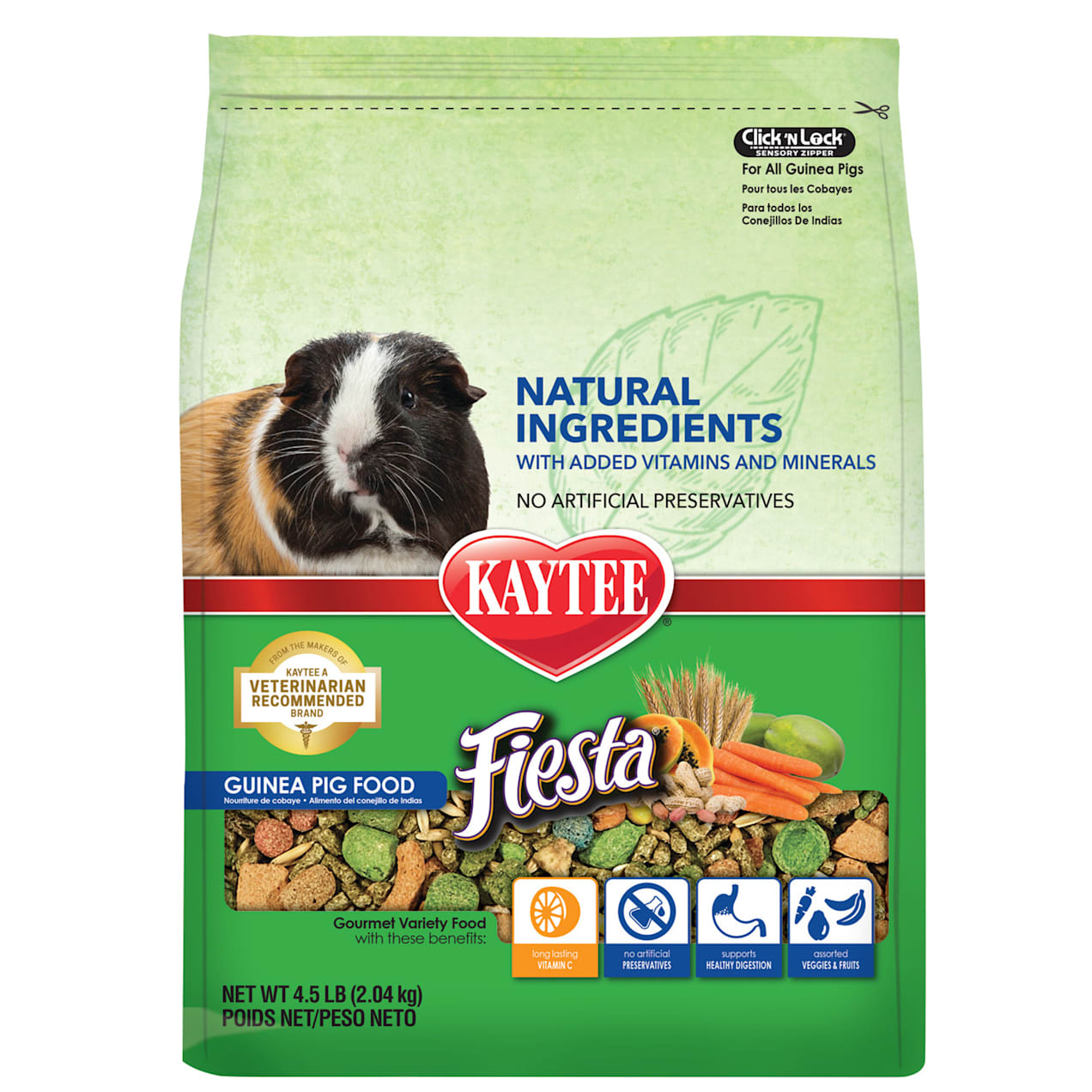 Kaytee Fiesta Naturals Guinea Pig Food, 4.5 lbs. | Petco
