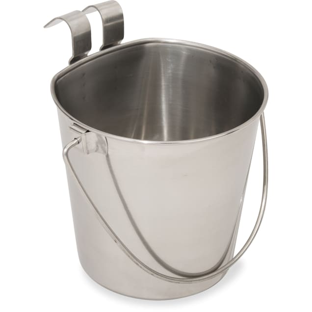 Indipets Stainless Steel Heavy Duty Flat-Sided Pail, 2 qts. | Petco