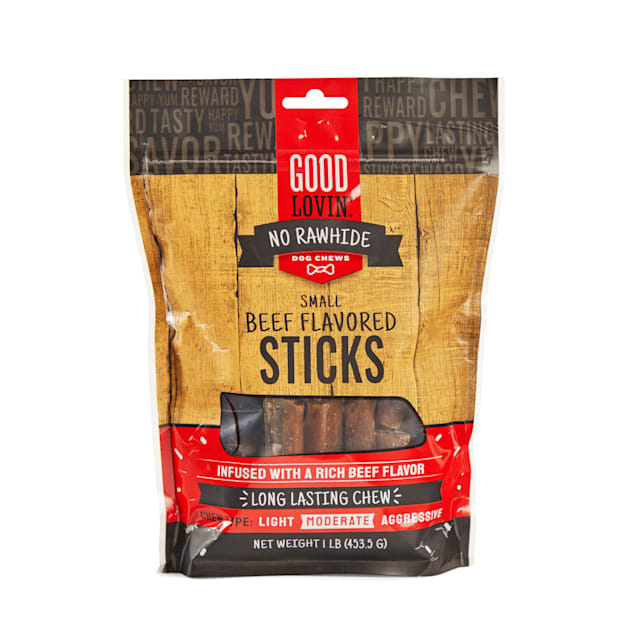 Good Lovin' Rawhide Free Small Beef Stick for Dogs, 16 oz. | Petco