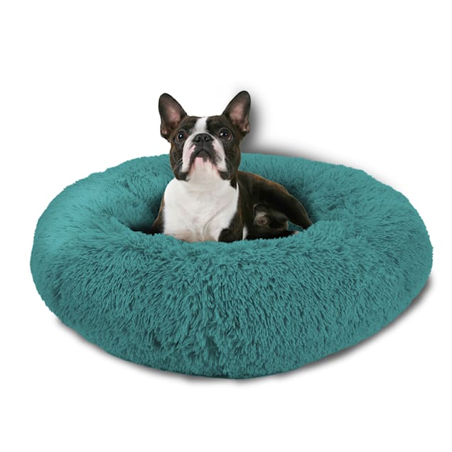 Pet Napper Teal Donut Dog Bed, 28" L X 28" W X 9" H | Petco