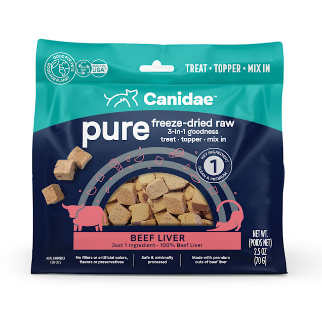 Canidae Pure 3 in 1 Goodness Freeze Dried Raw Beef Liver Cat Food 2 5
