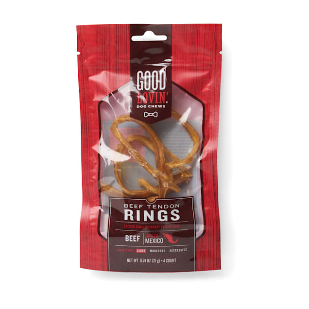 Good Lovin' Beef Tendon Rings Dog Chews, 0.74 oz., Count of 4 | Petco