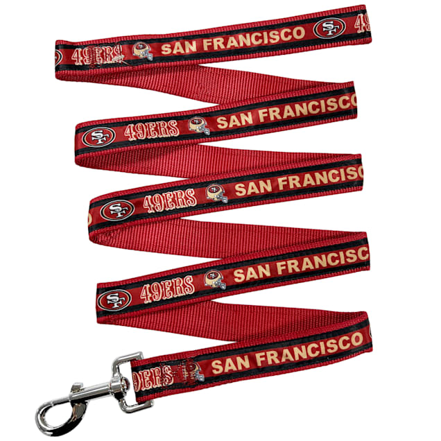 Pets First San Francisco 49ERS Satin Dog Leash, Large, 6 ft. | Petco