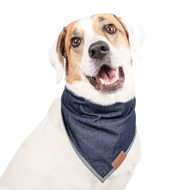 Wrangler Denim Bandana Dog Apparel X Small Small Dark Blue Petco