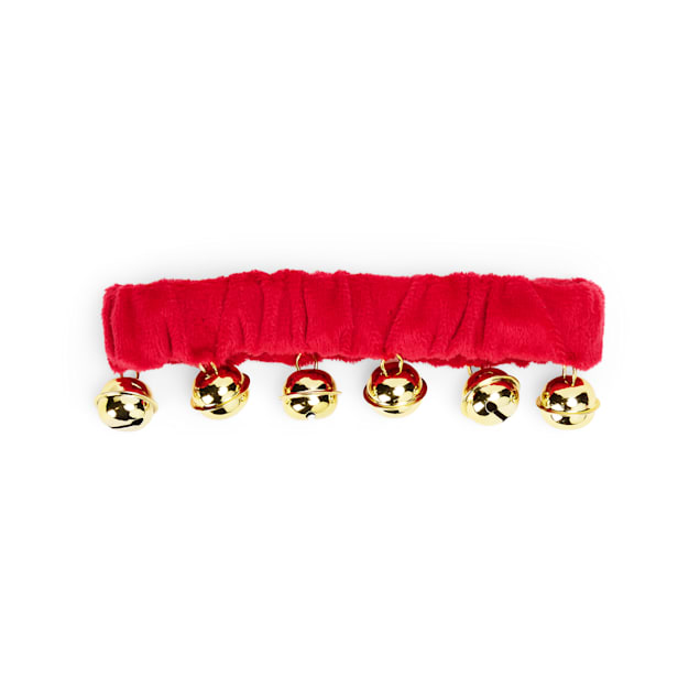 Merry Makings Jingle Mingle Bell Embellished Red Velvet Pet Neckpiece Small Medium Petco
