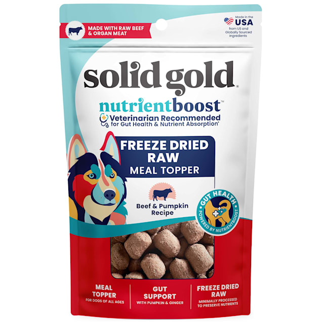 Solid Gold Beef & Pumpkin Freeze Dried Gut Health Dog Food, 1.5 oz. | Petco