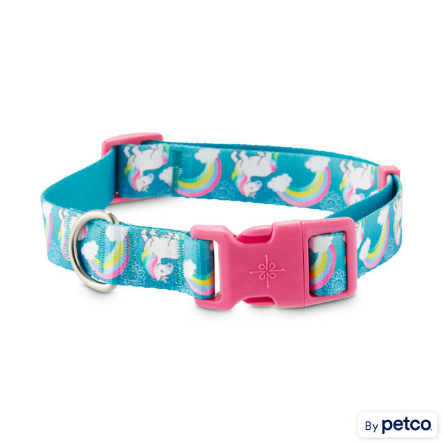 YOULY Large Dog Collar Rainbows & Unicorns Fashion Print
