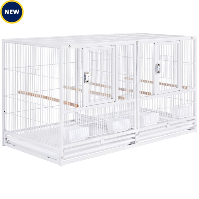 Topeakmart White 21" Divided Bird Cage for Small Birds | Petco
