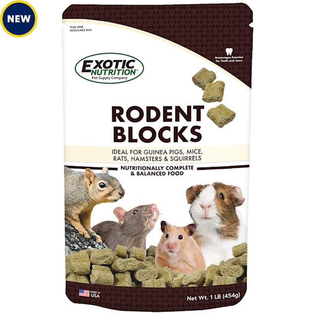 Exotic Nutrition Rodent Blocks Small Pet Food, 1 lb. | Petco