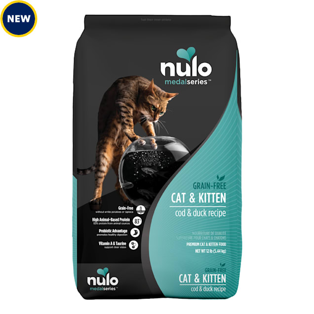 Nulo MedalSeries Grain-Free Cod & Duck Dry Cat & Kitten Food, 12 lbs. | Petco