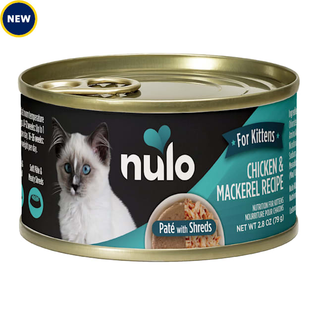 Nulo Pate with Shreds Chicken & Mackerel Wet Kitten Food, 2.8 oz. | Petco