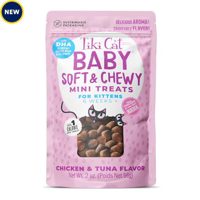 Tiki Cat Baby Soft & Chewy Chicken Flavored Wet Cat Treats, 2 oz. | Petco