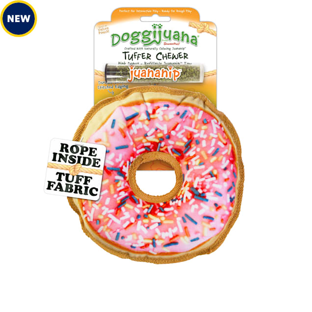 Doggijuana Tuffer Chewer Refillable Donut Dog Toy, Medium | Petco