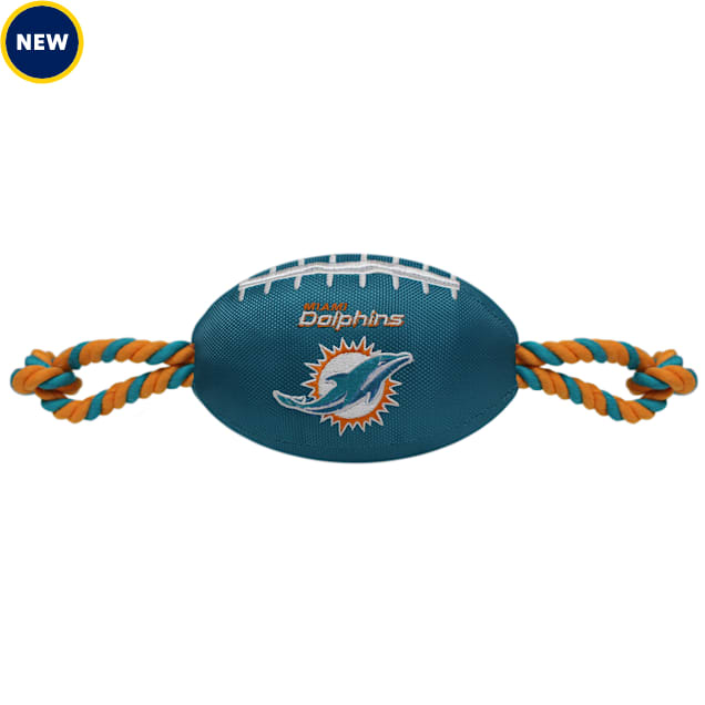 Pets First Miami Dolphins Nylon Football Rope Dog Toy, Large | Petco