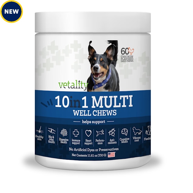 Vetality Multivitamin 10 in 1 Well Soft Chew Supplements for Dogs ...