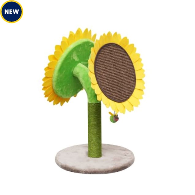 Catry Bloom Double Sunflower Scratching Post, 16.5" L X 16.5" W X 25.5 ...