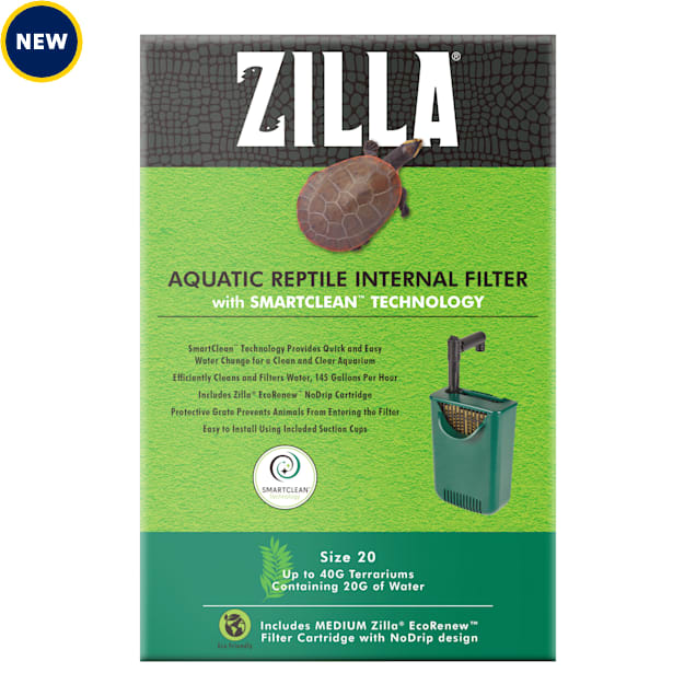 Zilla Aquatic Reptile Filter with SmartClean & EcoRenew