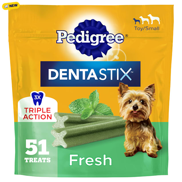 Pedigree Dentastix Fresh Flavor Bones Toy/Small Dog Dental Treats, 12.3 ...