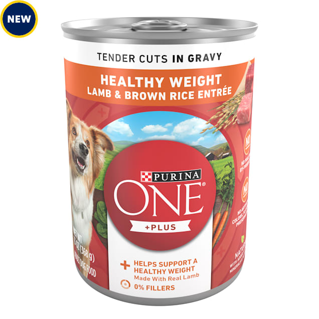 Purina ONE Plus Tender Cuts in Gravy Healthy Weight Lamb and Brown Rice ...