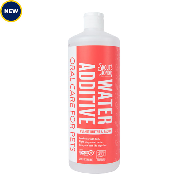 Skout's Honor Peanut Butter & Bacon Oral Care Water Additive for Pets ...