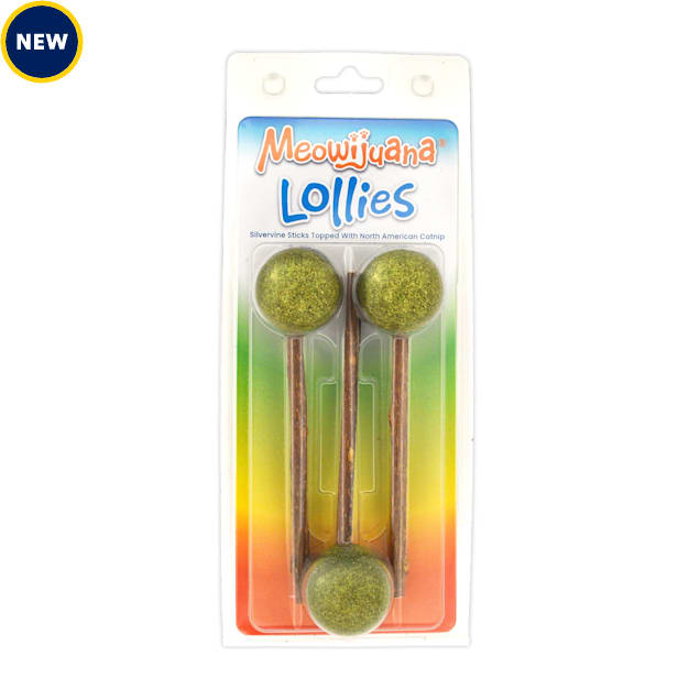 Meowijuana Catnip & Silvervine Lollies Chew Toy Small