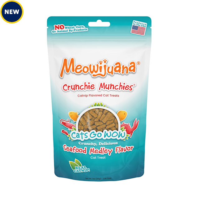 Meowijuana Crunchie Munchie Seafood Medley Catnip Treats