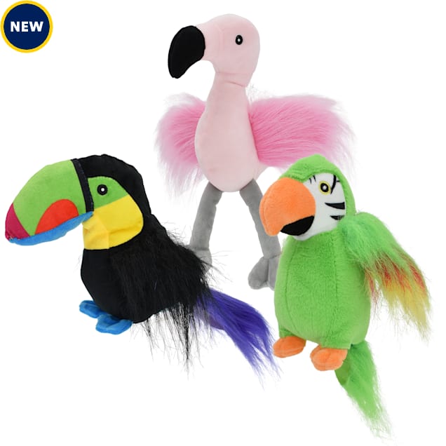Multipet International Margaritaville Tropical Birds Assorted Dog Toy ...