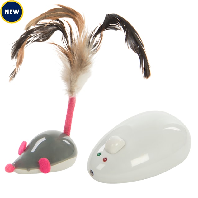SmartyKat Runaway Rascal Remote & Feathered Mouse Toy
