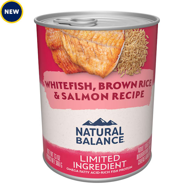 Natural Balance Whitefish, Rice & Salmon Wet Dog Food 13 oz