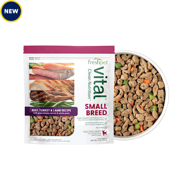 Freshpet Vital Small Breed Beef, Turkey & Lamb Dog Food 1 lb