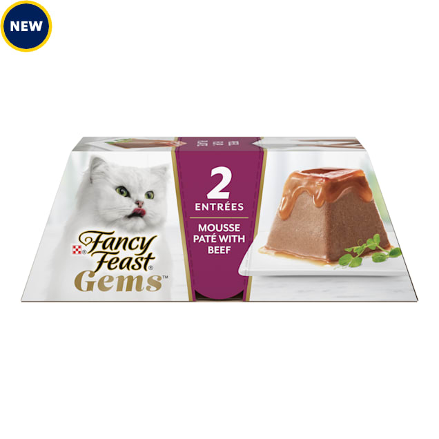 Fancy Feast Gems Beef Mousse & Gravy Cat Food, 8-Pack