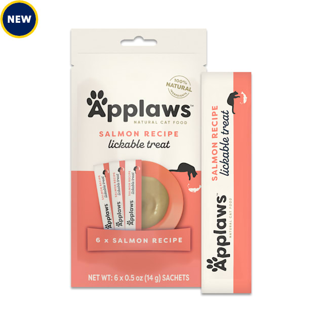 Applaws Salmon Puree Natural Cat Treat Sticks, 0.5 oz Pack of 6