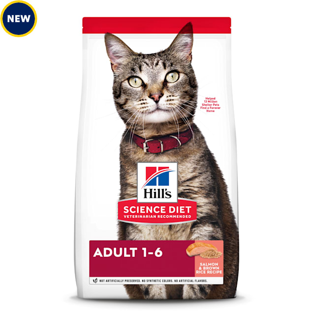 Hill's Science Diet Adult Salmon & Brown Rice Recipe Dry Cat Food, 15 ...