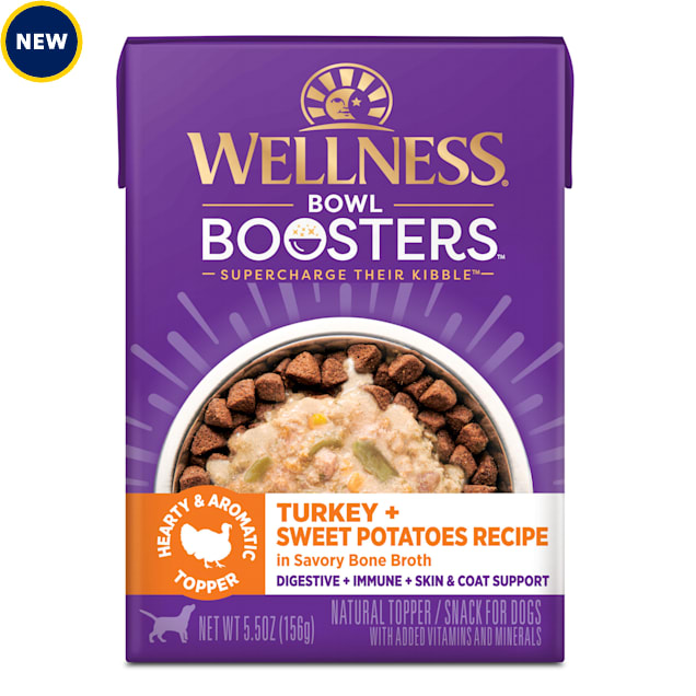 Wellness Turkey & Sweet Potato Bone Broth Dog Topper 5.5 oz