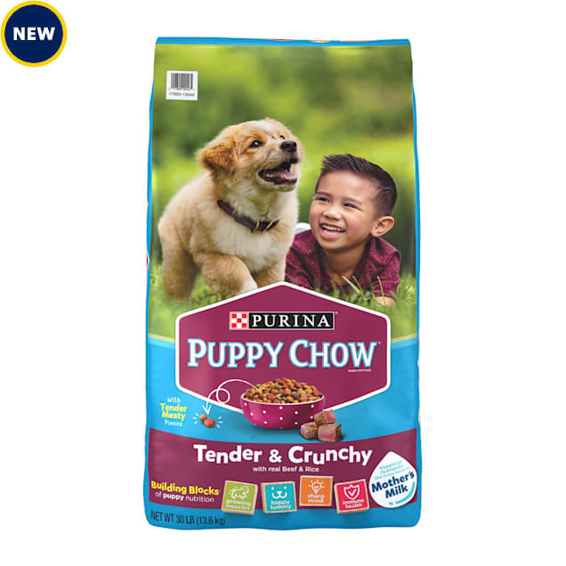 Purina Puppy Chow High Protein Tender & Crunchy With Real Beef Dry Food ...