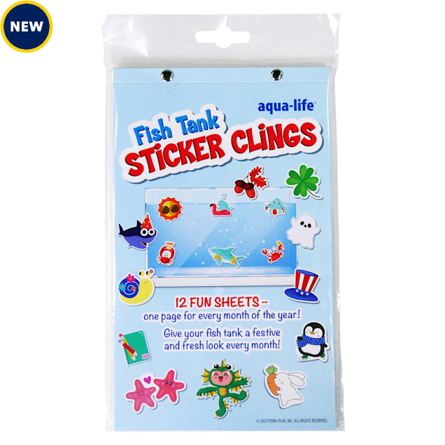 Penn Plax Aquarium Fish Sticker Clings 12-Page Booklet