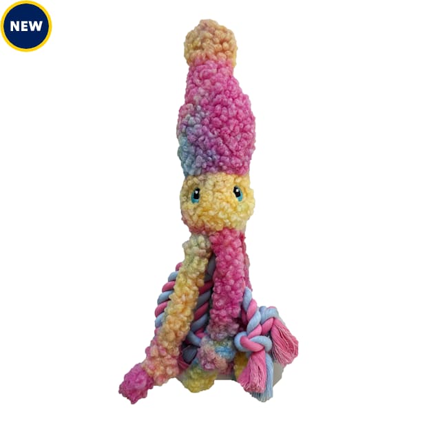 Bark-A-Boo Tye Dye Sherpa Squid Dog Toy, Small | Petco