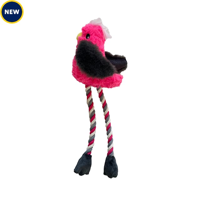 Bark-A-Boo Pink Cockatoo Rope Legs Dog Toy, Small | Petco