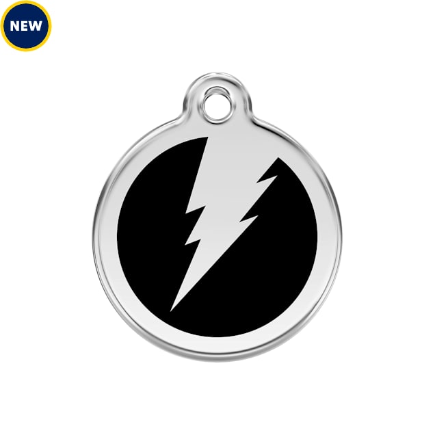 Red Dingo Stainless Steel Enamel Flash Personalized Engraved Pet ID Tag ...