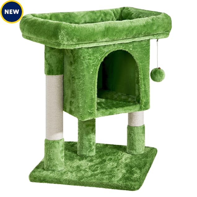 Topeakmart 2-Level Cat Tree Condo, 23.5"H, Green | Petco