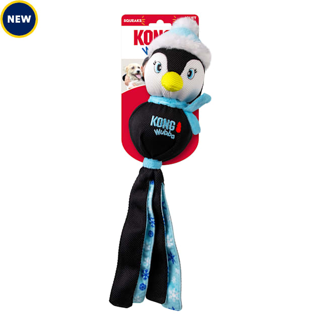 KONG Holiday Wubba Penguin Snowflake Dog Toy, Large | Petco