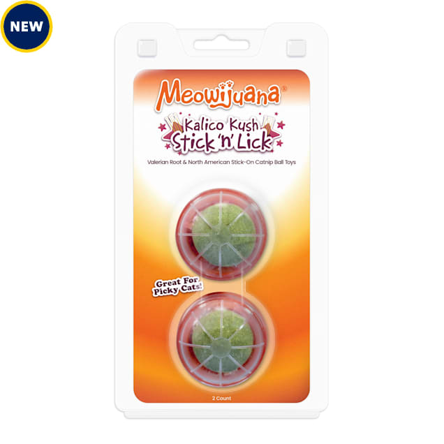 Meowijuana Kalico Kush Stick 'n' Lick Compressed Catnip Cat Toy, Small ...