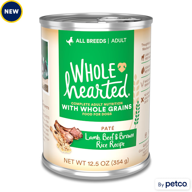 WholeHearted Lamb, Beef & Brown Rice Recipe Pate Dog Food, 12.5 oz. | Petco