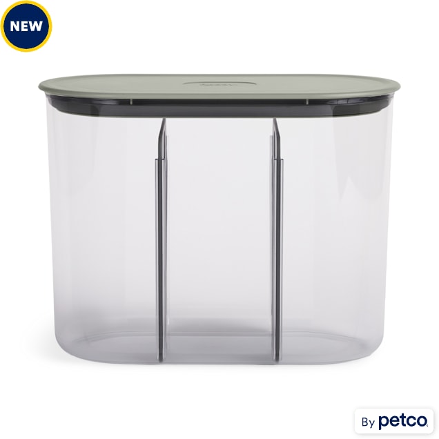 Reddy Green Divided Treat Jar with Removable Dividers & Lid