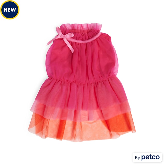 YOULY Ruffle Dress for Dogs, XX-Small, Pink | Petco