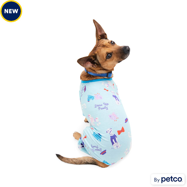 YOULY Printed Playsuit for Dogs, XX-Small, Blue | Petco