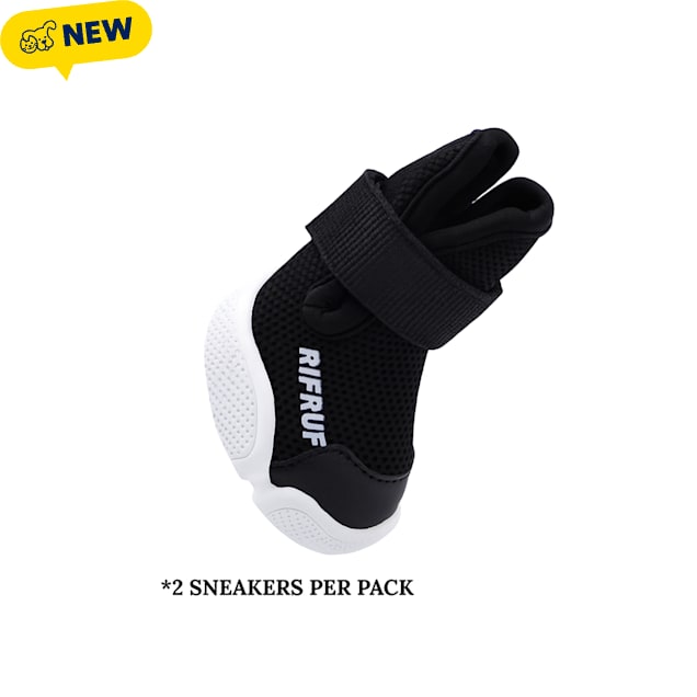 RIFRUF Caesar 1 Dog Sneakers, Black, Size 0, Pack of 2 | Petco