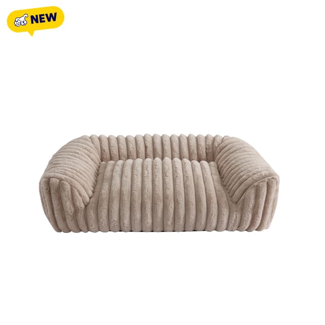 Arlee Pet Products Saddle Sofa Memory Foam Pet Bed, 34" L X 24" W, Tan ...