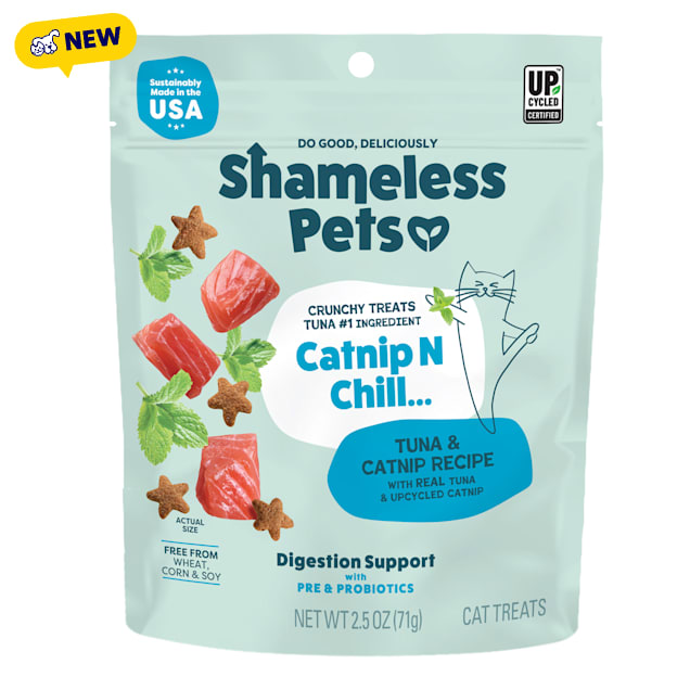 Shameless Pets Catnip N Chill Tuna & Catnip Recipe Crunchy Cat Treats ...