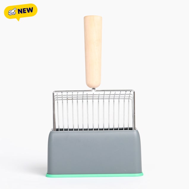 Paco & Pepper Cat Litter Scoop with Base Holder, 11" H, Medium | Petco